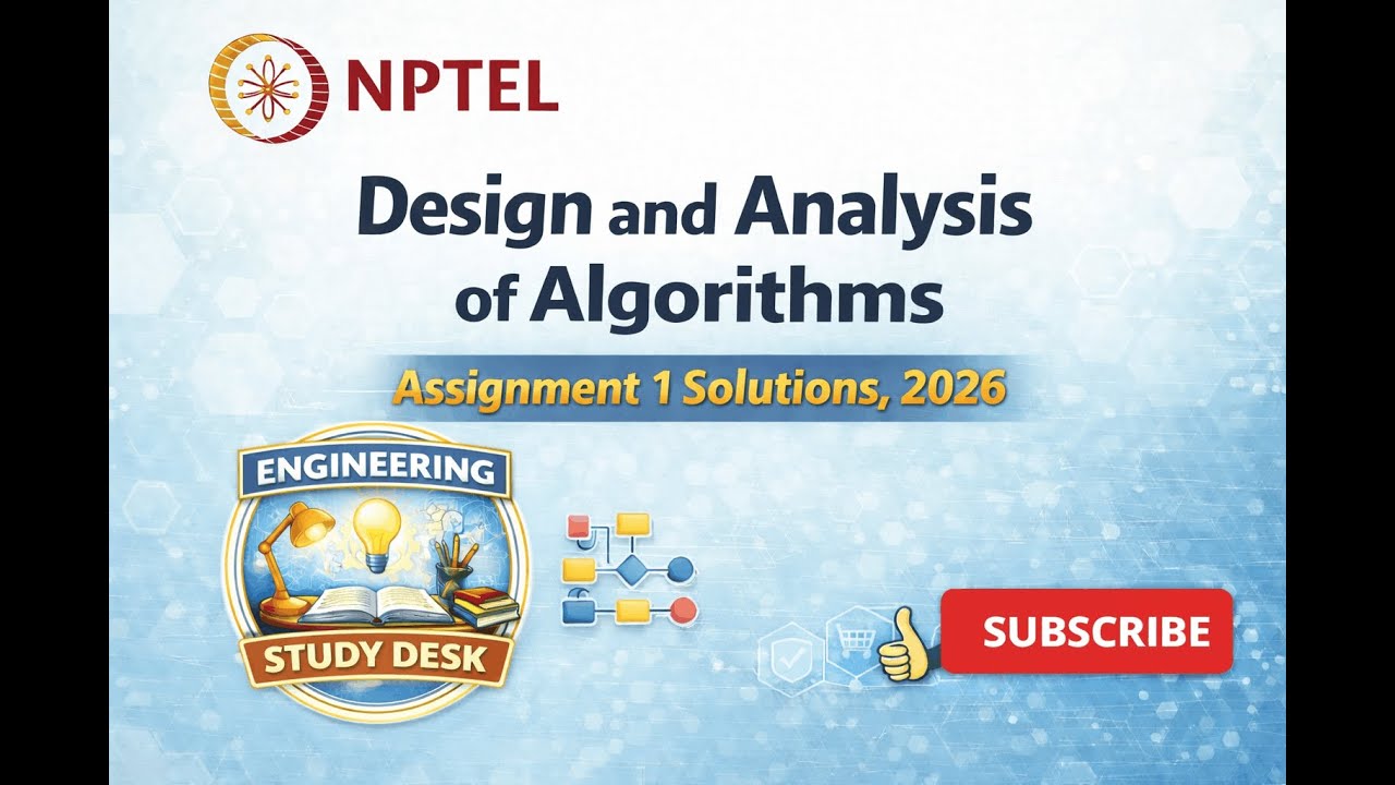 Design and analysis of algorithms (DAA) | NPTEL | Assignment 1| 2026