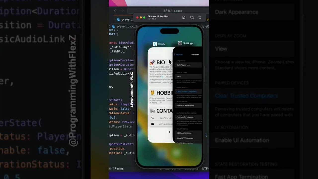Flutter Resume/Cv App Example #shorts #short