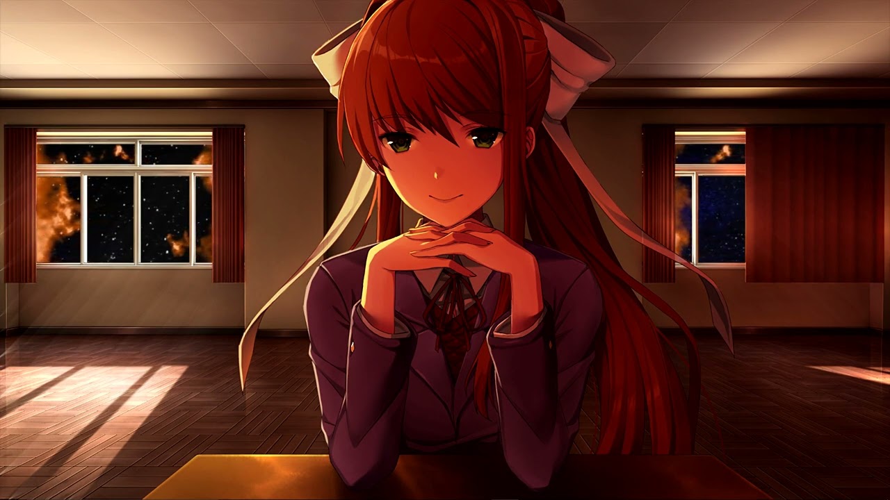 Monika  Doki Doki Literature Club Anime Live Wallpaper