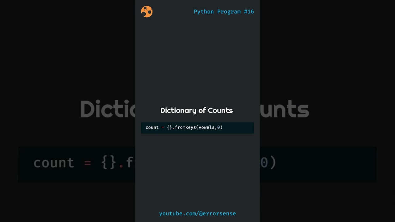 Count the number of each vowel in a String using Python #pythonforbeginners #coding #python #string