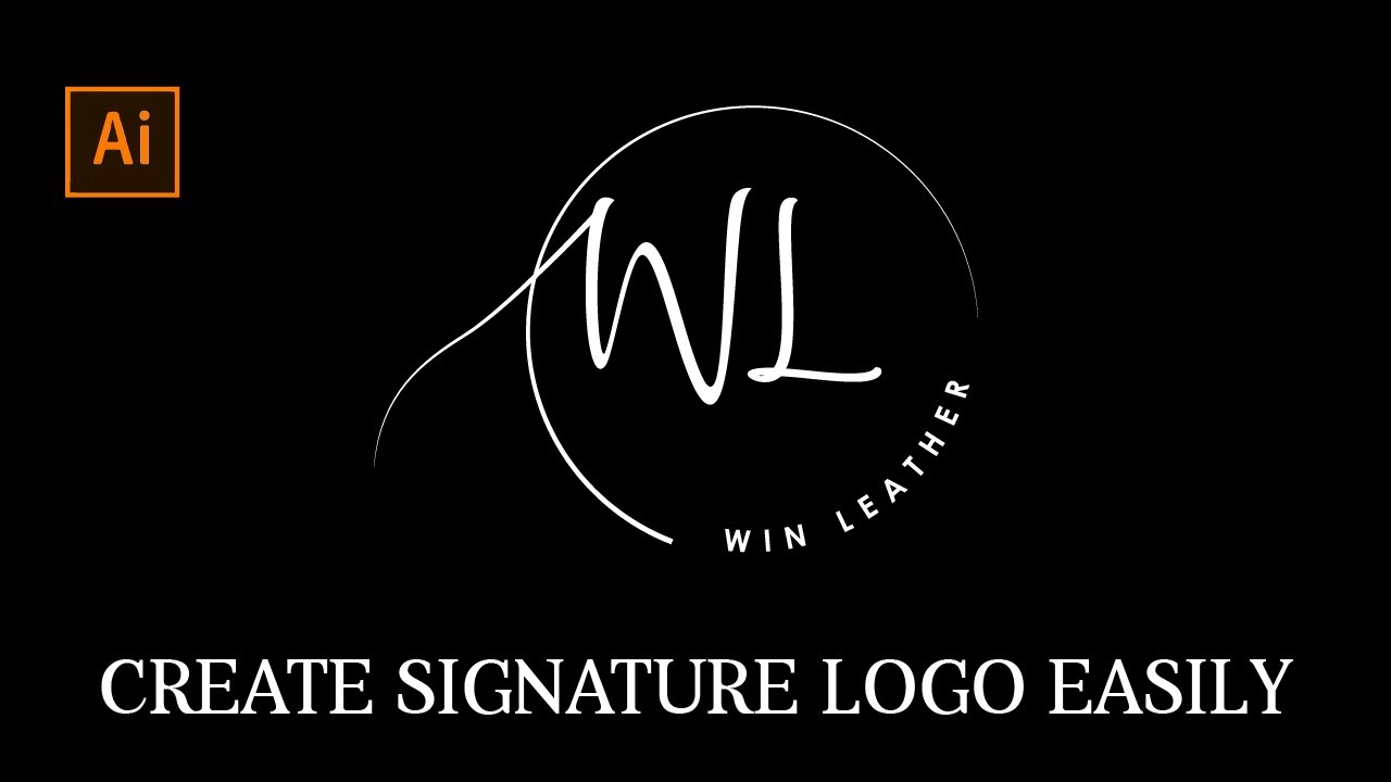 How to create signature logo in illustrator