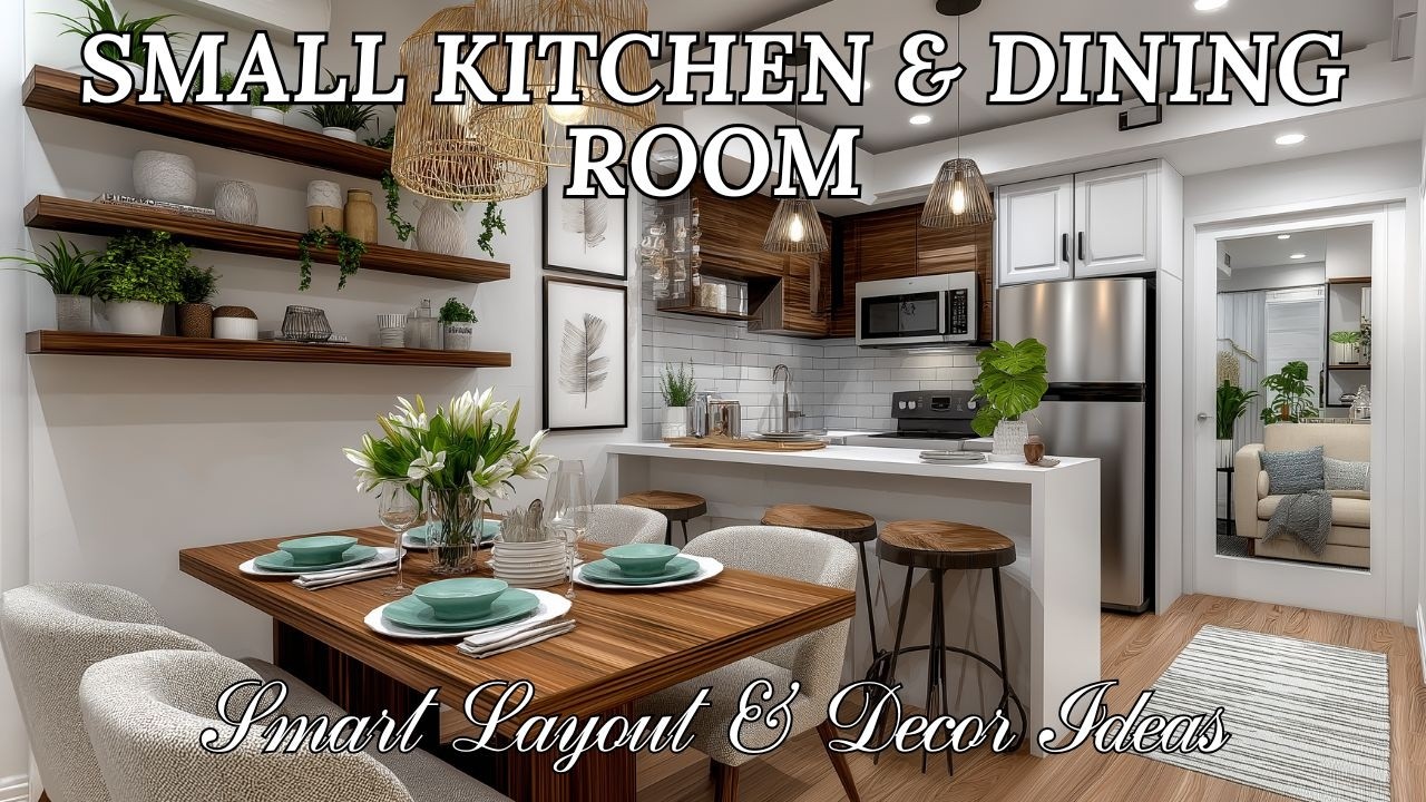 Small Kitchen & Dining Room Combo Makeover | Smart Layout & Decor Ideas