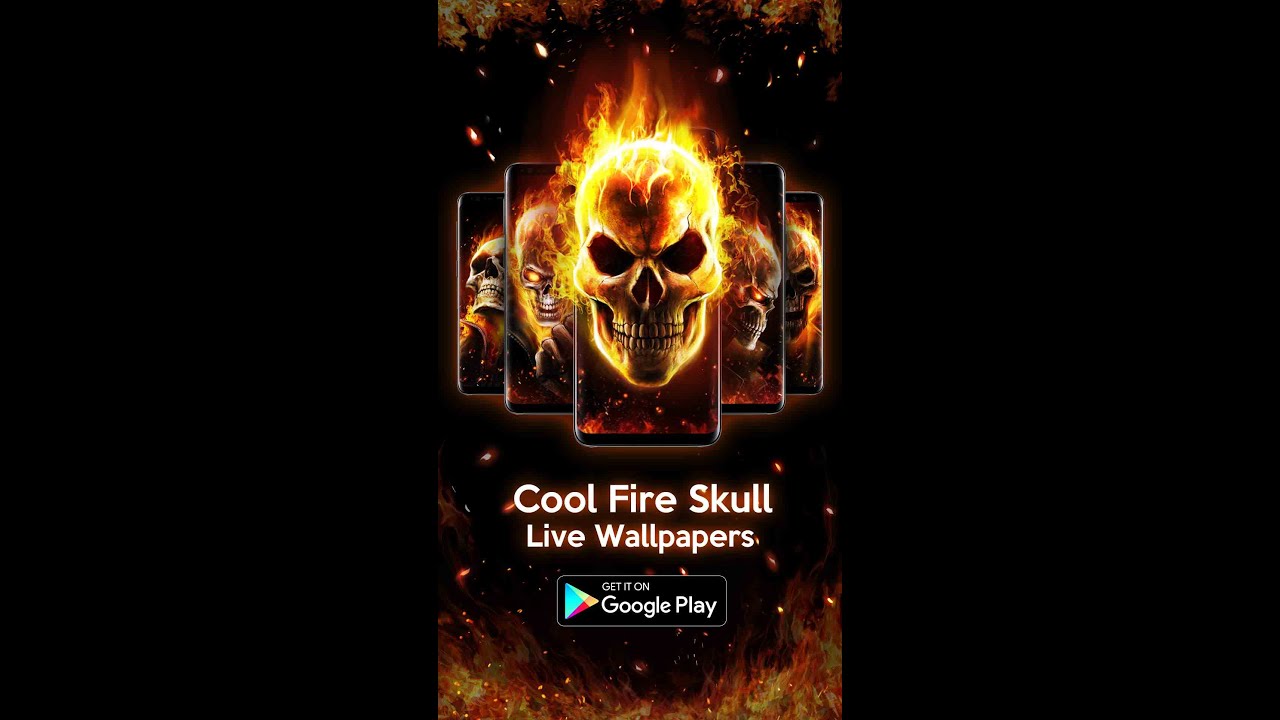 Coolest Flaming Skull Live Wallpapers