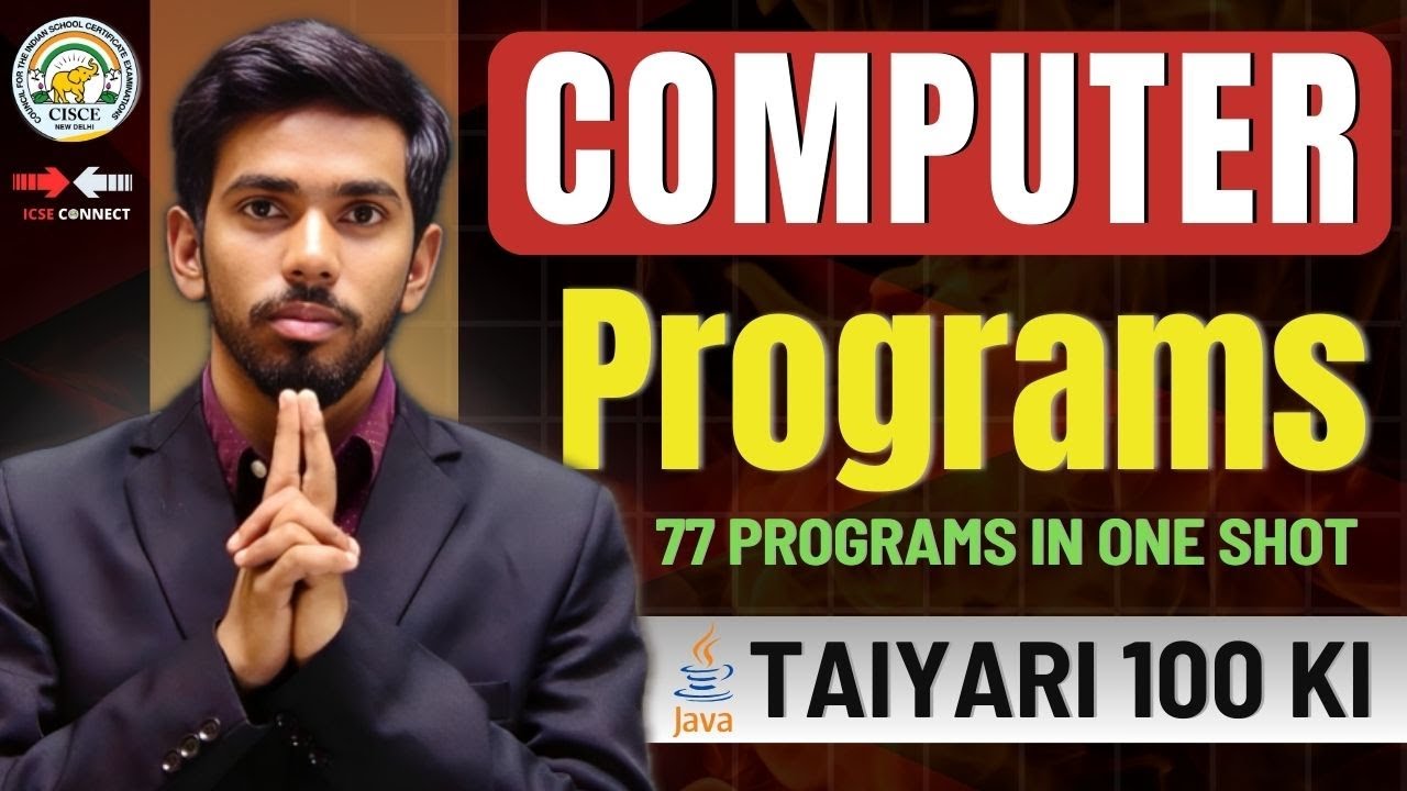 One Shot Computer Class 10 ICSE | Complete Java in one Shot | Computer 10 | By Prateik Sharma
