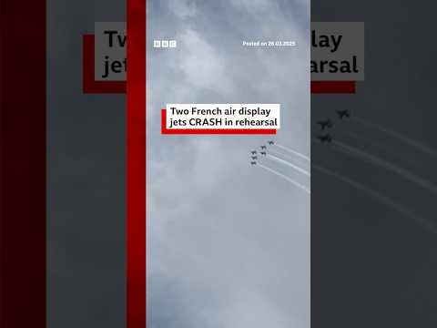Two French air display jets crash in rehearsal. #Jet #BBCNews