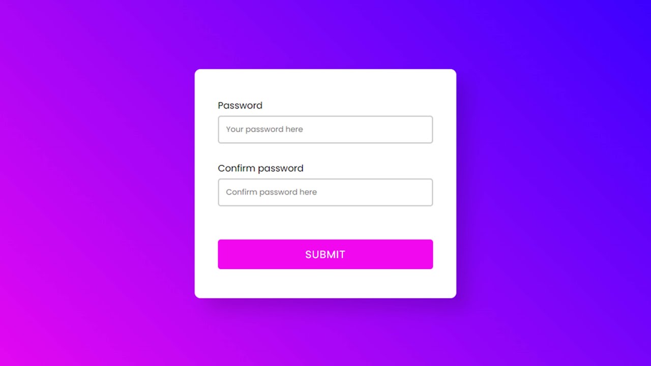 Confirm Password Validation Using Javascript   With Free Source Code #Remake #royaltutorials