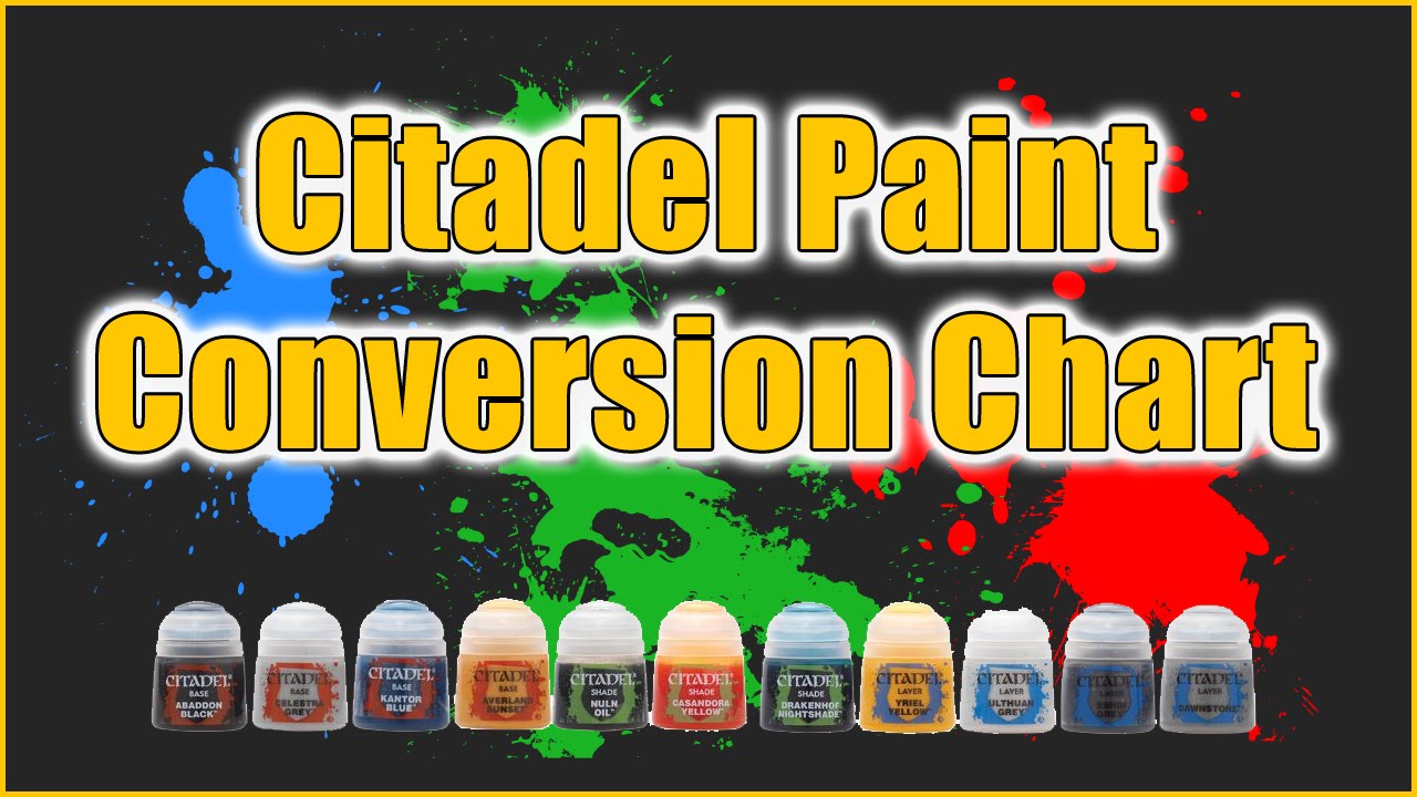 Citadel Paint Conversion Chart