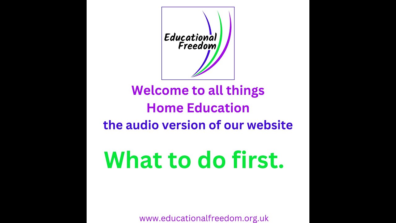 Home Educating in England - What to do first. Educational Freedom information.