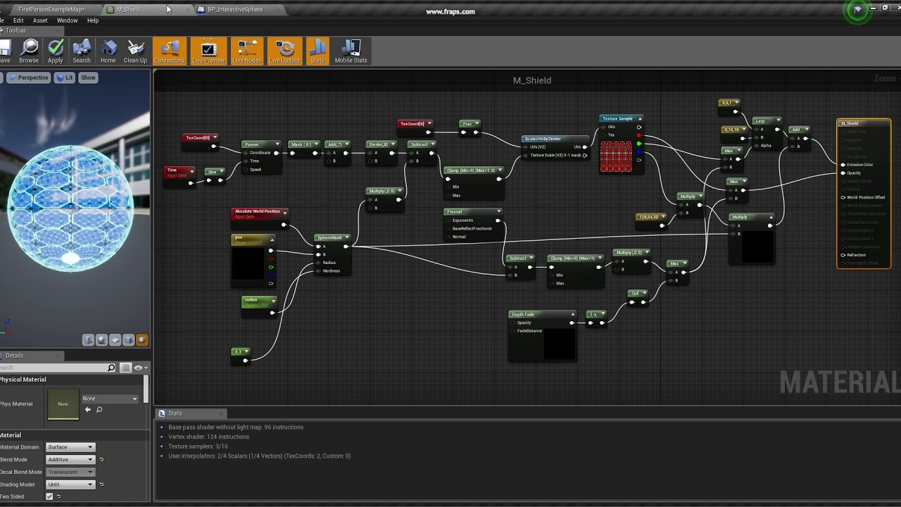 UE4_Interactive_Shield - Real Time VFX