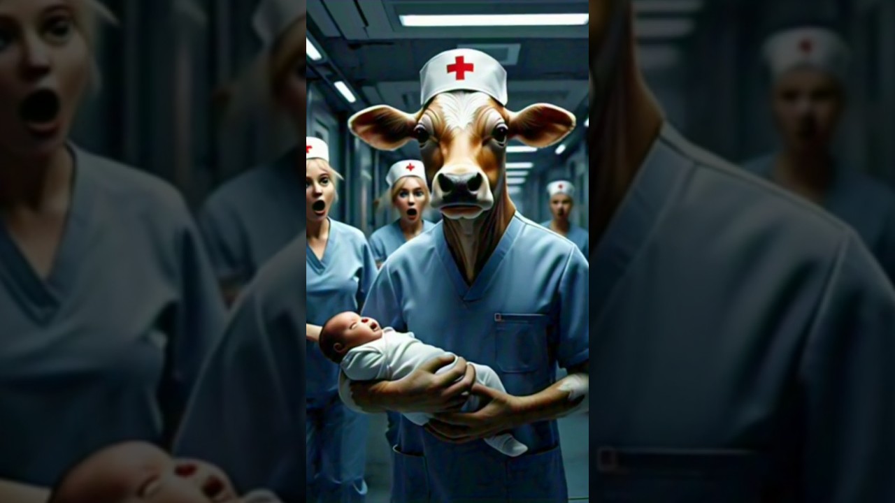 Evolution of Baby: Crying Baby In Train With Cow Nurse#Shiorts#ai #cat
