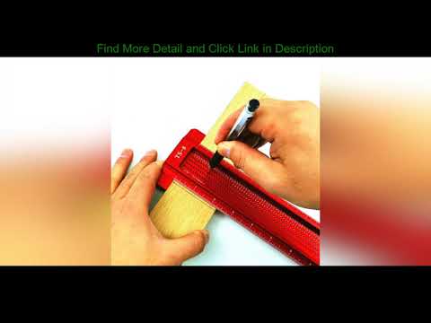 ✓ Wholesale 8inch Aluminum Scale Ruler T-type Hole Ruler Woodworking Scribing Mark Line Gauge Carpe