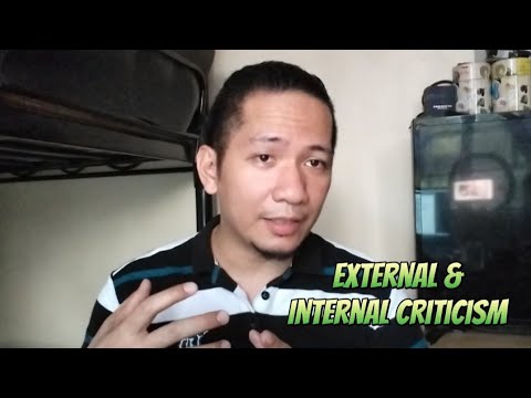 External and Internal Criticism: Readings in Philippine History