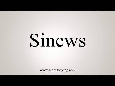 How To Say Sinews