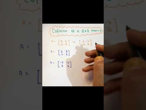 HOW TO FIND THE COFACTOR OF ANY 2X2 MATRIX IN 2 SECONDS 🙆🙆😈😈😍😍🙈🙈🙈  #maths #shortsfeed