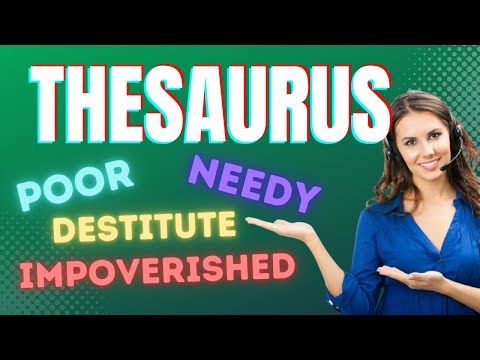 Using a thesaurus in learning English Part one # Poor