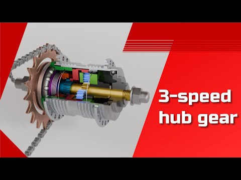 How does a 3-speed internal-gear hub work? | design and operation simply explained