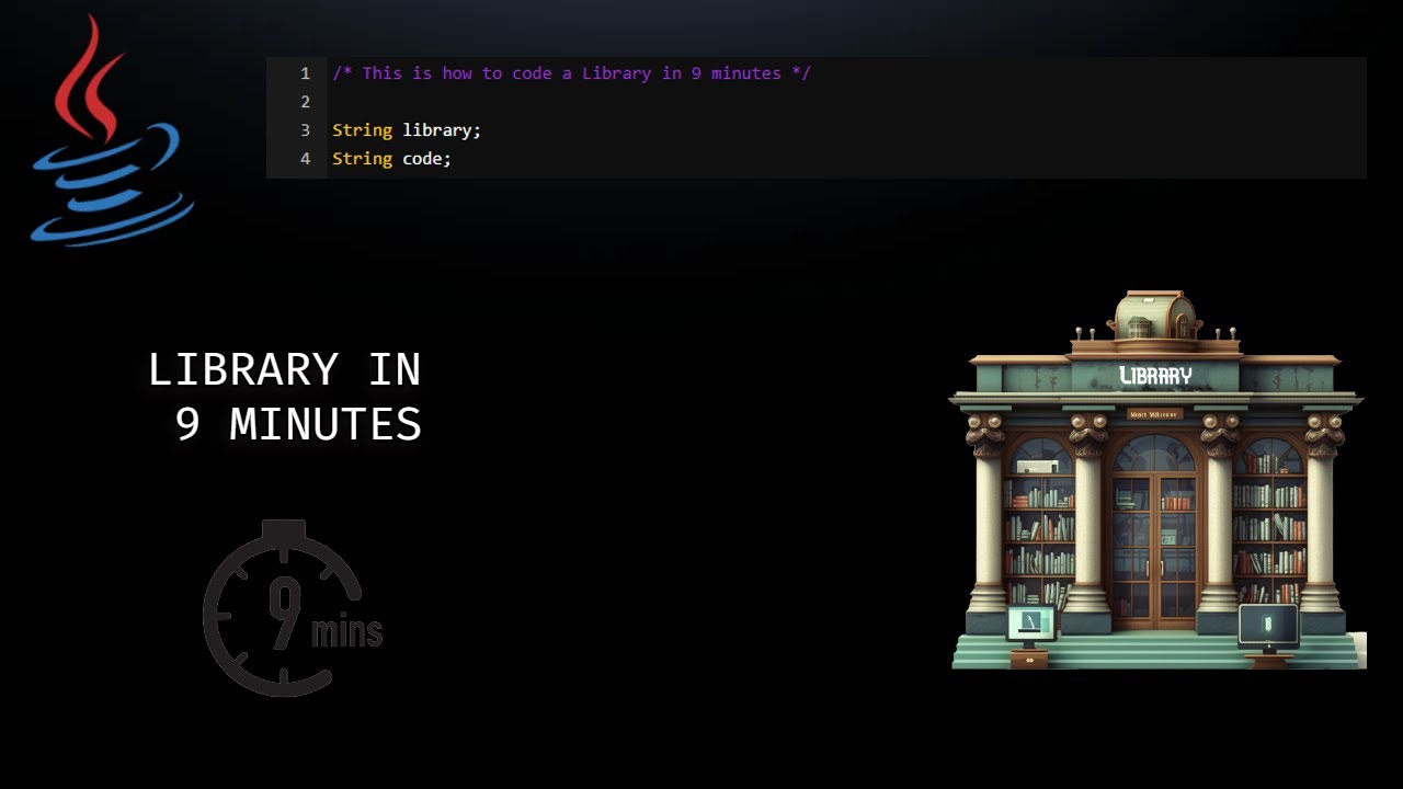 JAVA IN MINUTES - How to code a Library Management System in *9 MINUTES*