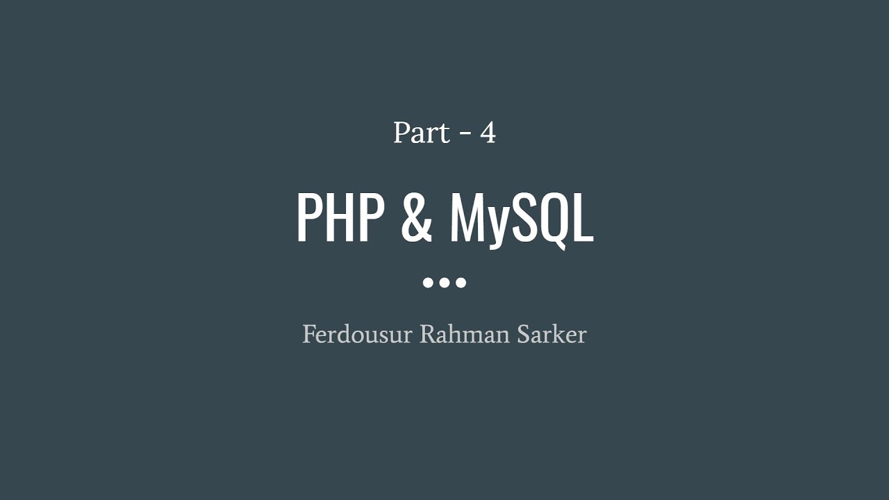 Part 4: MySQL Insert Data - PHP & MySQL (Bangla Tutorial)