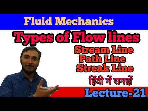 Types of Flow Lines in hindi || Flow lines || Stream line flow || Path line flow || streak line flow