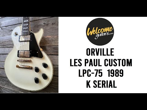 Orville Les Paul Custom White LPC75 K Serial 1989 | Reverb