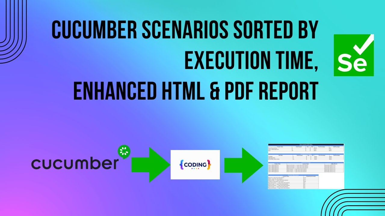 Sort Scenarios by Execution Time in Customized HTML Report | Cucumber.json Parsing