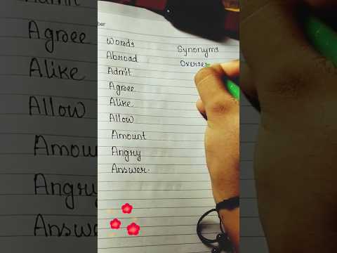 Synonyms of angry, abroad, allow etc../English grammar/For school,college and competitive exams