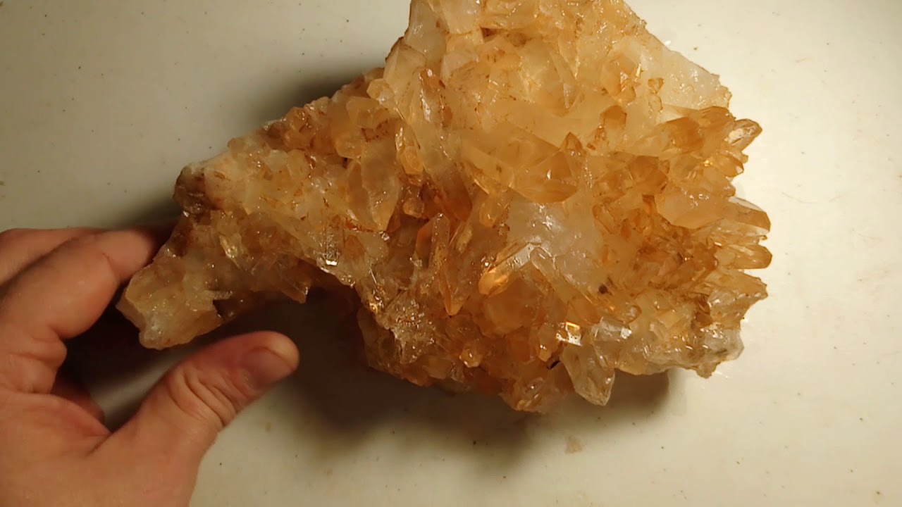 Cleaning a Quartz Crystal Cluster