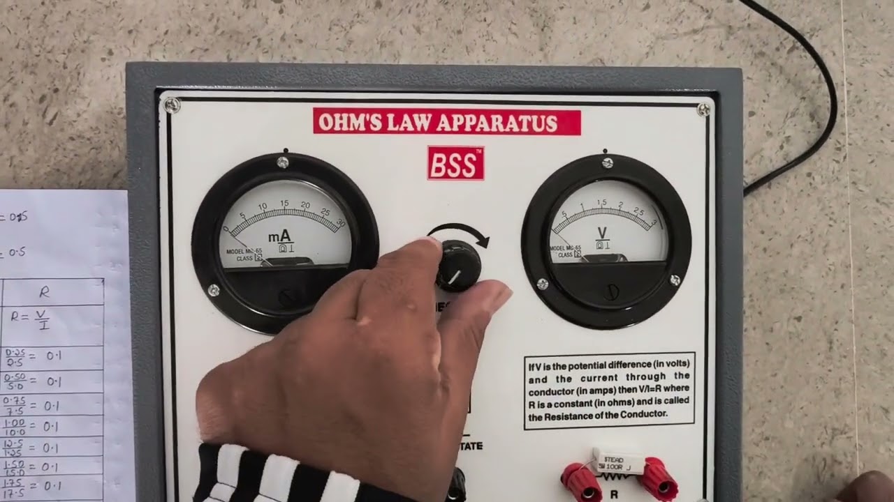 class-12 physics ohms law experiment in (hindi)