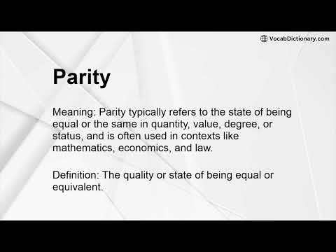 Parity Meaning