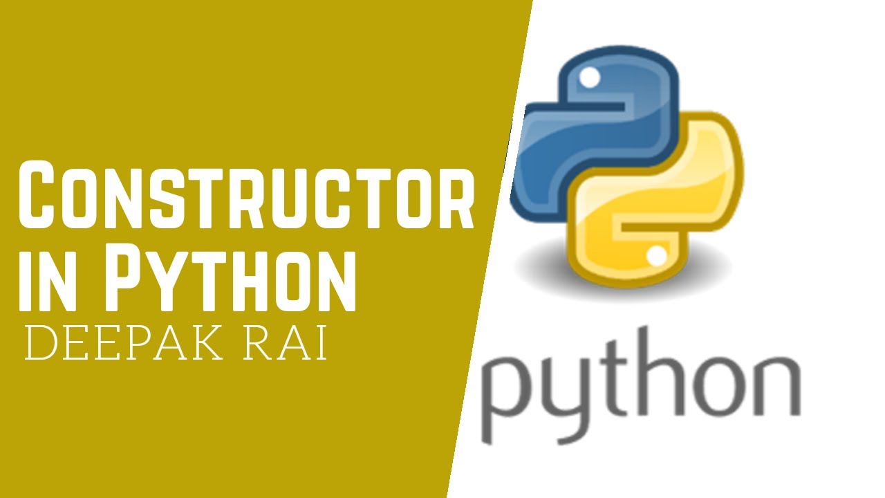 Constructor in Python | Python Tutorial