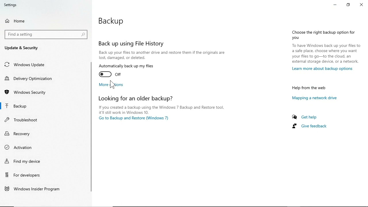 Full Backups - Network Security (INF-102) tutorial
