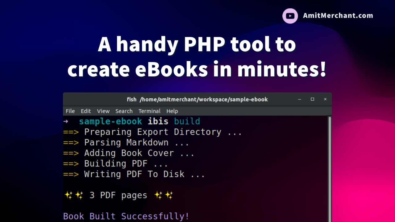 A handy PHP tool to create eBooks in minutes!