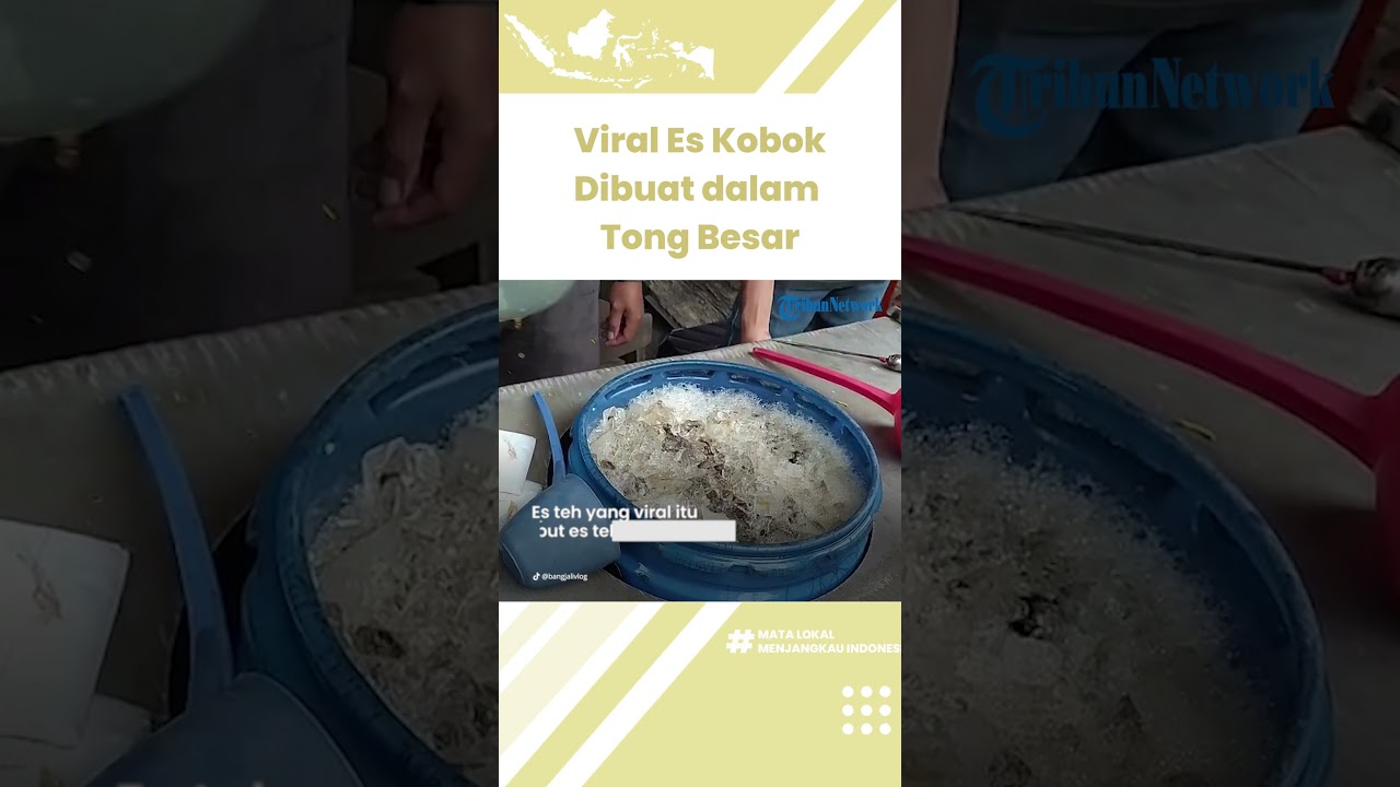 Viral, Kuliner Es Kobok Unik di Bekasi Dibuat dalam Tong Besar, Rp 10 ...