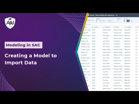 Creating a Model to Import Data in SAP Analytics Cloud