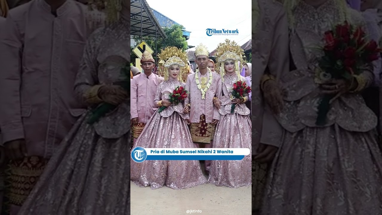 Prial Nikahi 2 Wanita Sekaligus di Muba Sumsel Viral, Bertiga di Atas Pelaminan