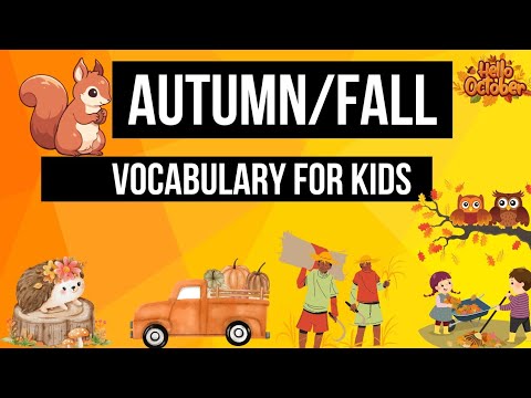 Autumn/fall vocabulary/ autumn/fall words for kids/Autumn flashcards