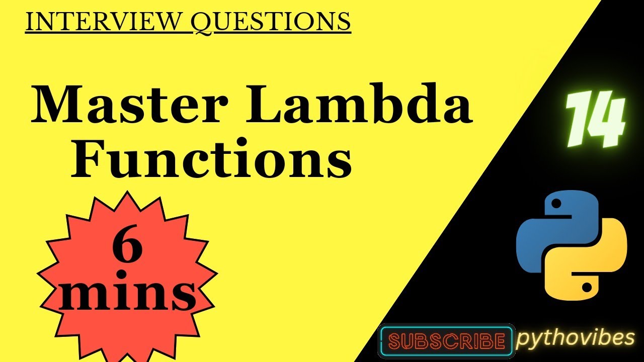 What are Lambda Functions|Anonymous Functions| #python #coding #interview #question @pythonvibes_