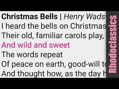 Christmas Bells by Henry Wadsworth Longfellow (poem read-along)