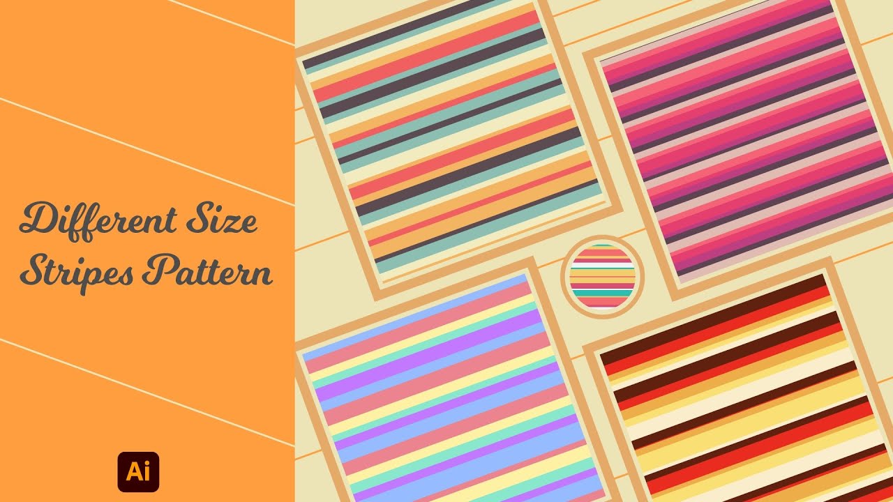 Simple way to create stripes pattern - Adobe illustrator