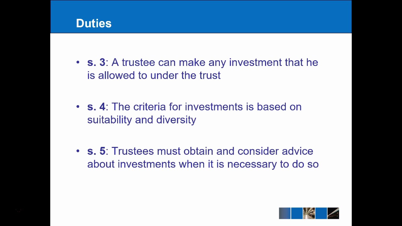 Equity & Trusts - Powers and Duties of Trustees