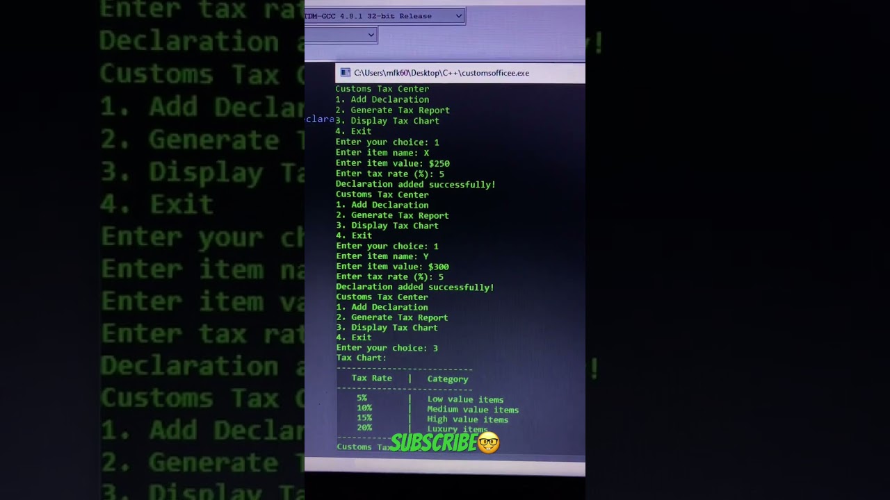 tax calculator in c++ IDE dev c++#cppprogramming #codingtime #codinglife