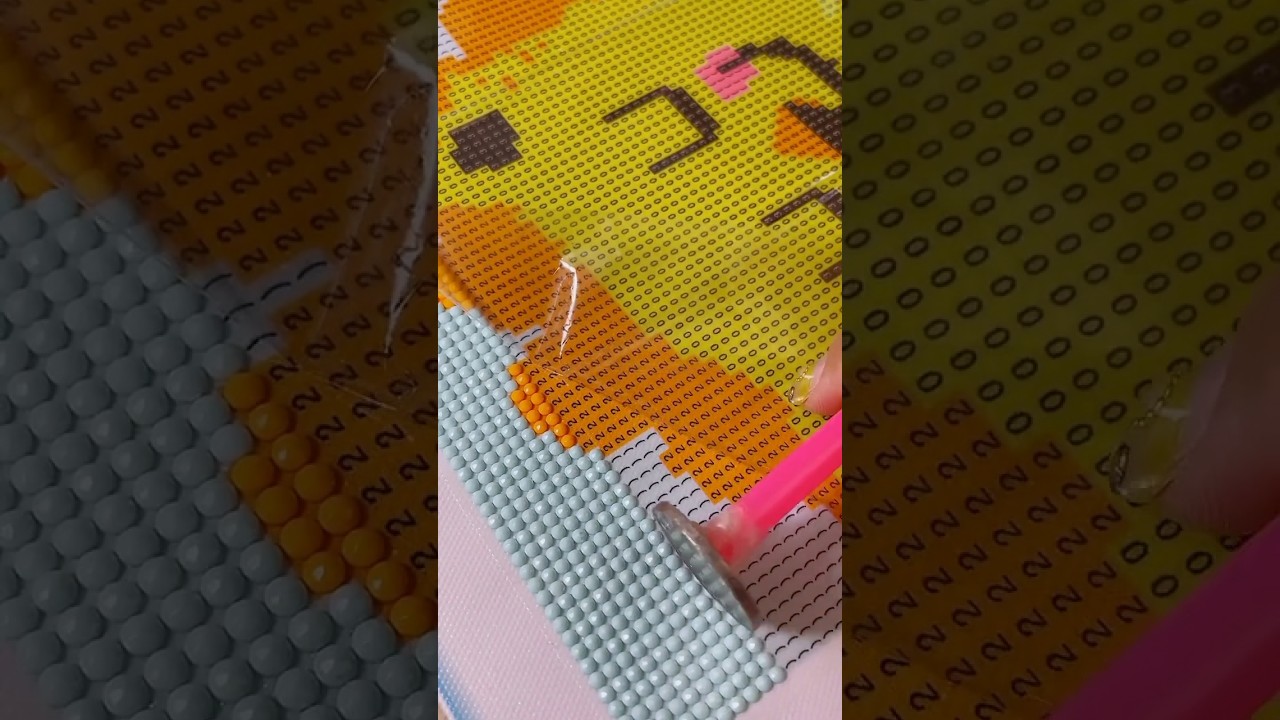 ⚡️🪙 How to use a coin to speed up your diamond painting process #youtubeshorts #diy #relax #fyp