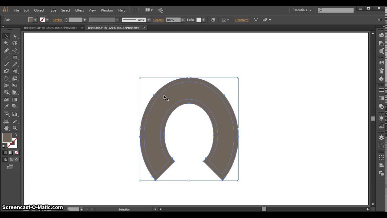 Illustrator CC: Using the Type on a Path tool