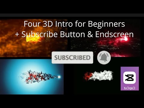 Four 3D Intro for YouTube Beginners II Green Screen Subscribe Button II Simple Endscreen