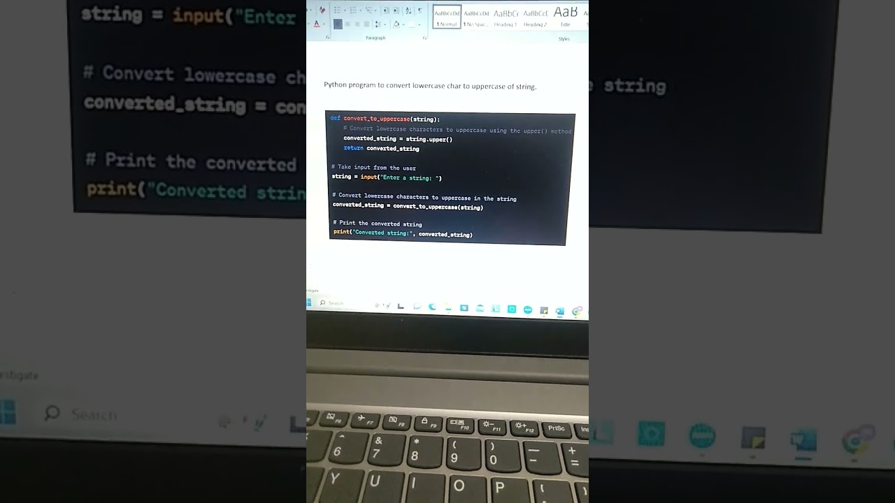 Python program to convert lowercase char to uppercase of string