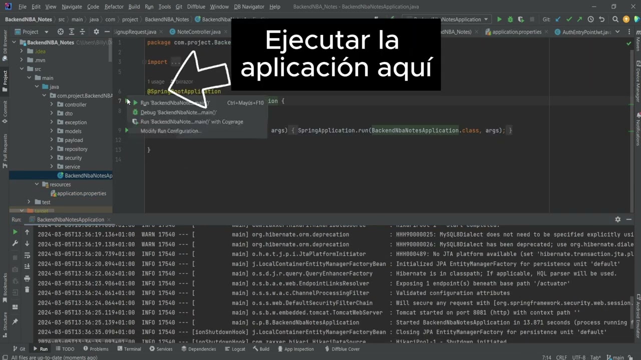 Abrir proyecto Spring Boot - Android Studio