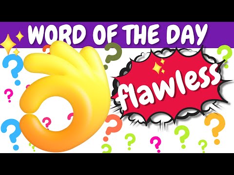Word of the Day| Flawless| A Word a Day | Day 53| #shorts