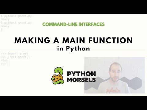 Making a main function in Python