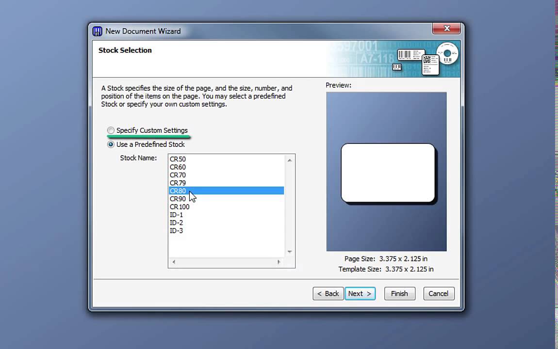 Setting Up a Plastic Card Document with BarTender Software Tutorial