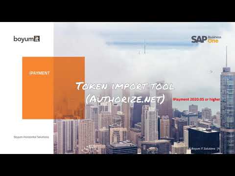 B1 iPayment - How to use the Token Import Tool (Authorize.net)